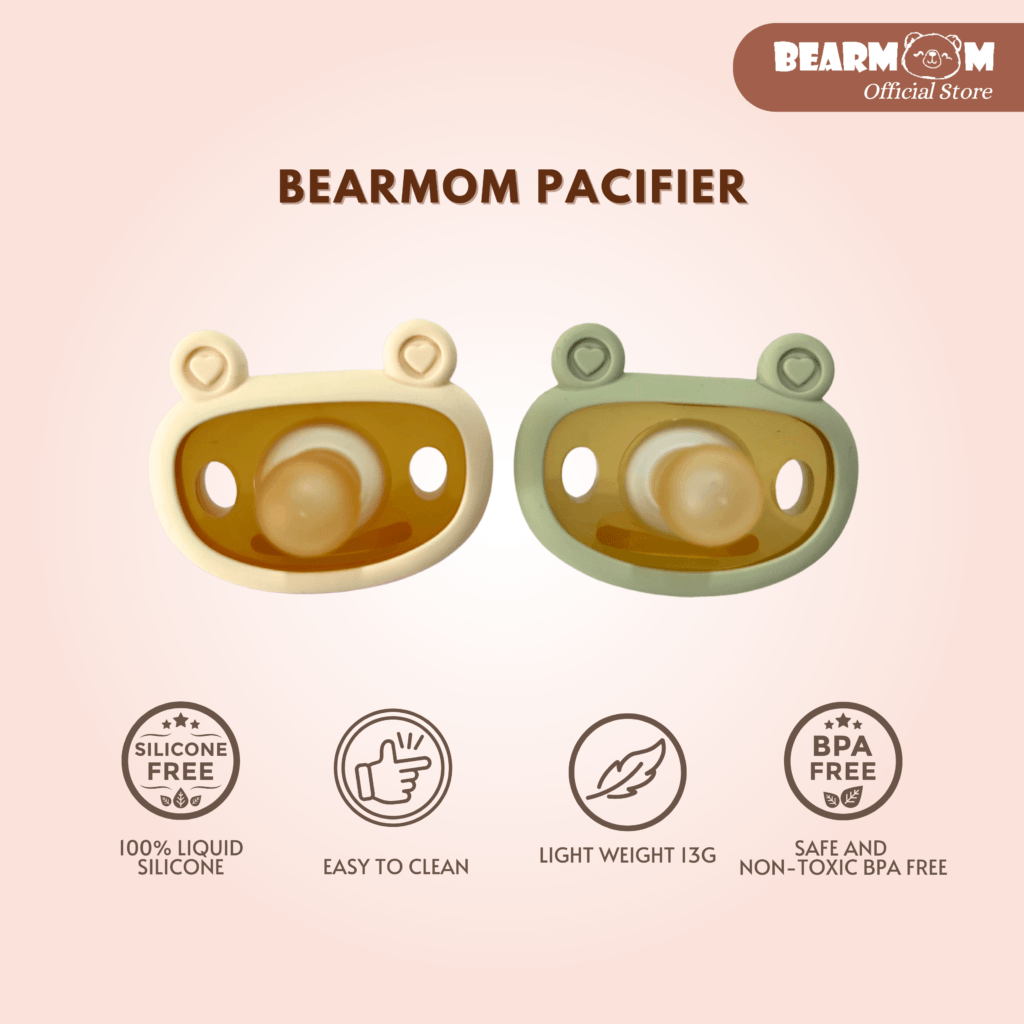 NEW Bearmom Orthodontic Baby Pacifier with FREE Dust Cover - Bearmom